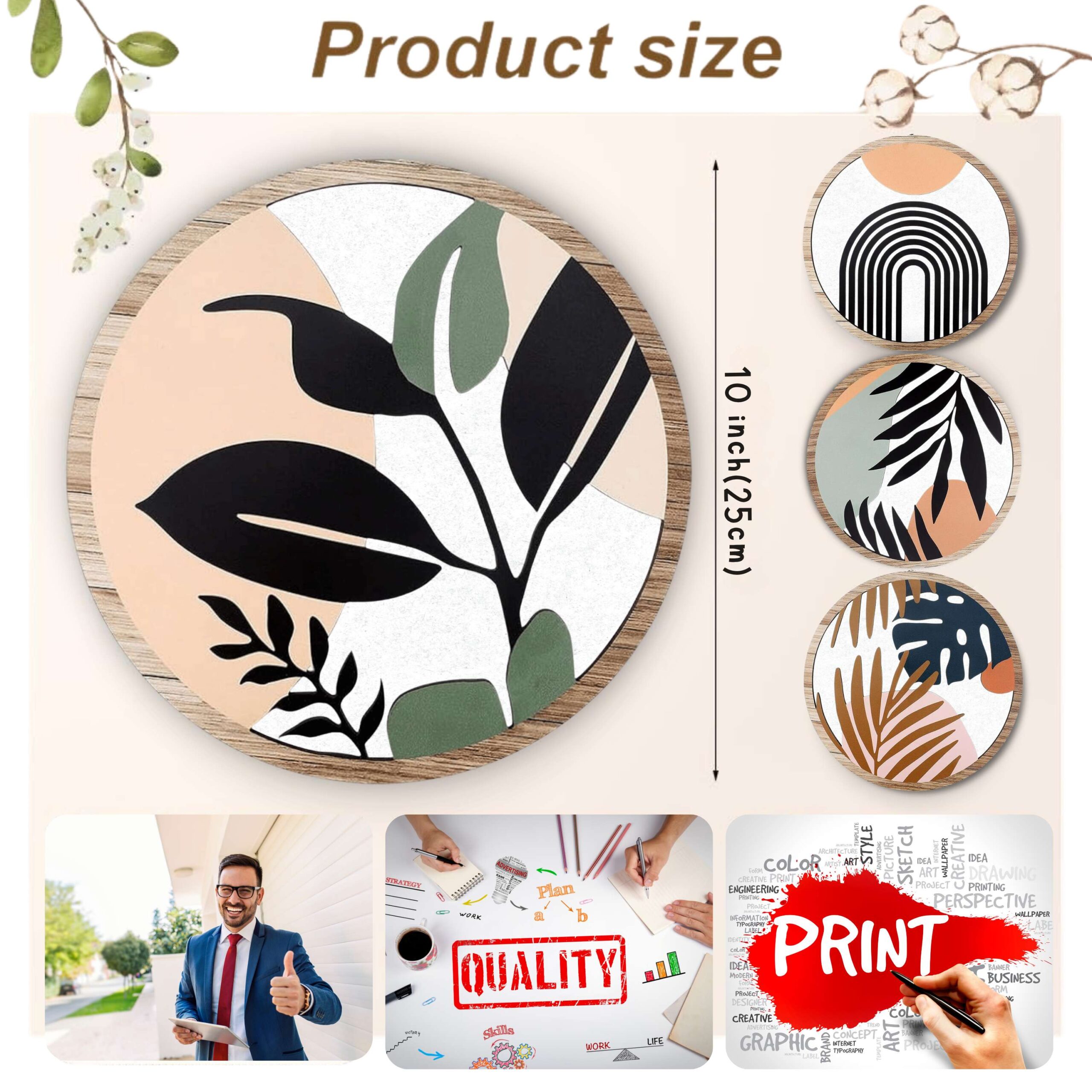 5 PCS Circle Wall Painting – Aura2x