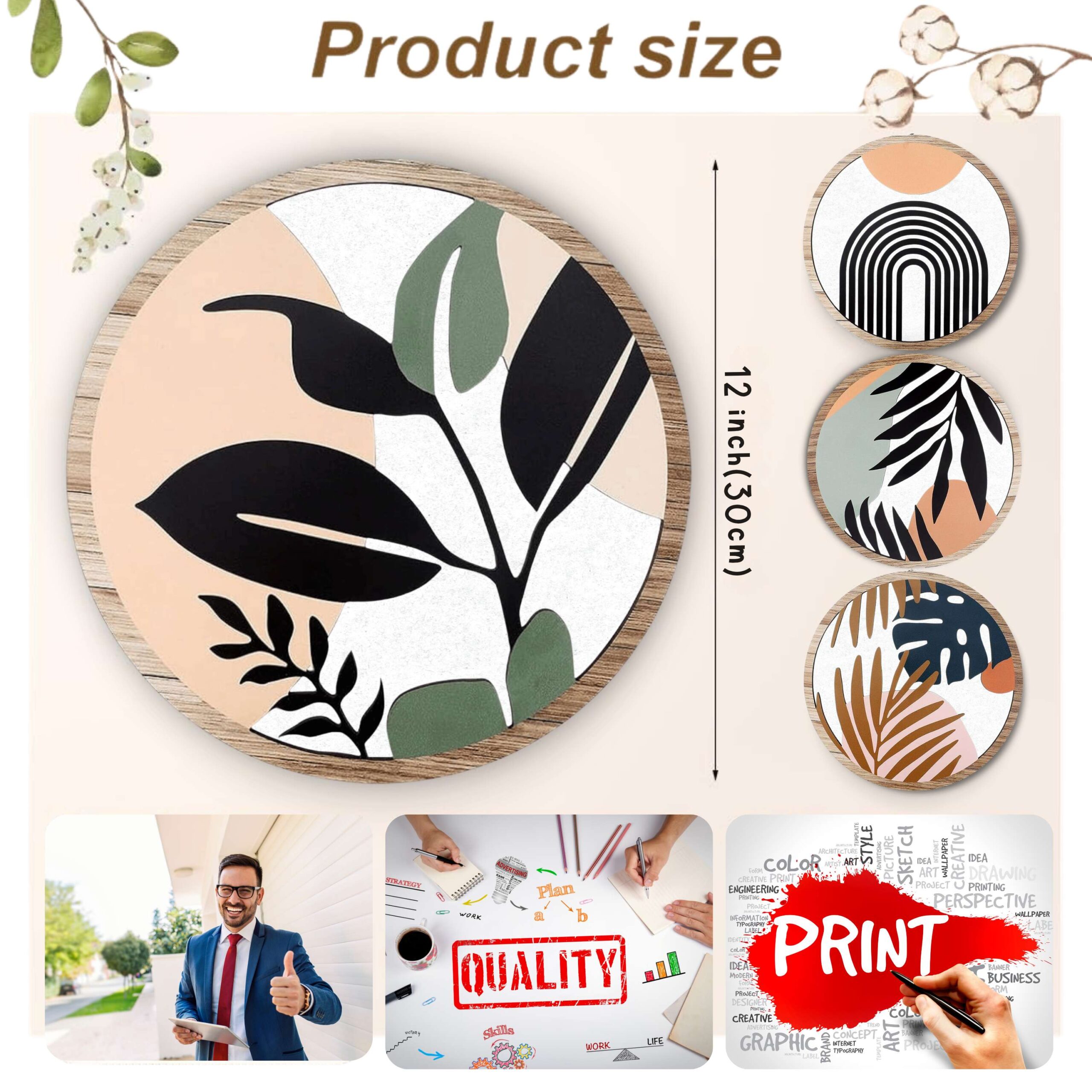 5 PCS Circle Wall Painting – Aura2x